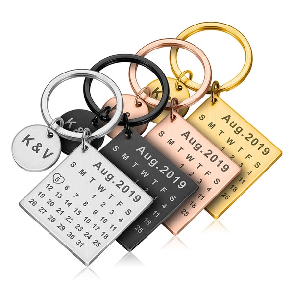 Calendar Keychain - Etsy
