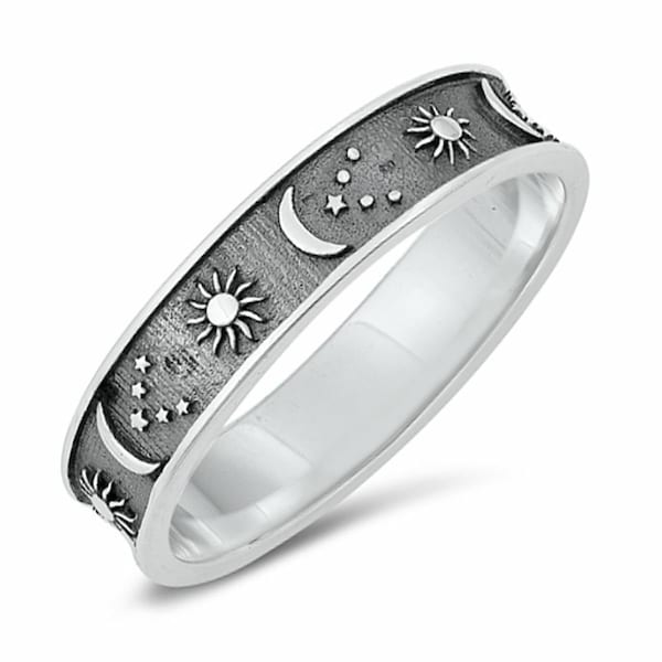 Sun and Moon Ring - Etsy