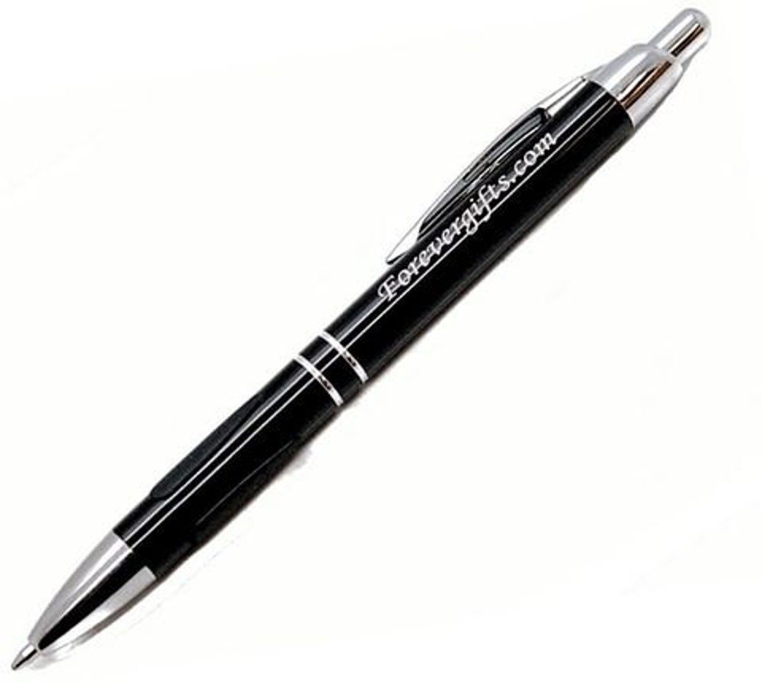 Free Engraving Ballpoint Pens With Rubber Grippers-black Free Engraving ...