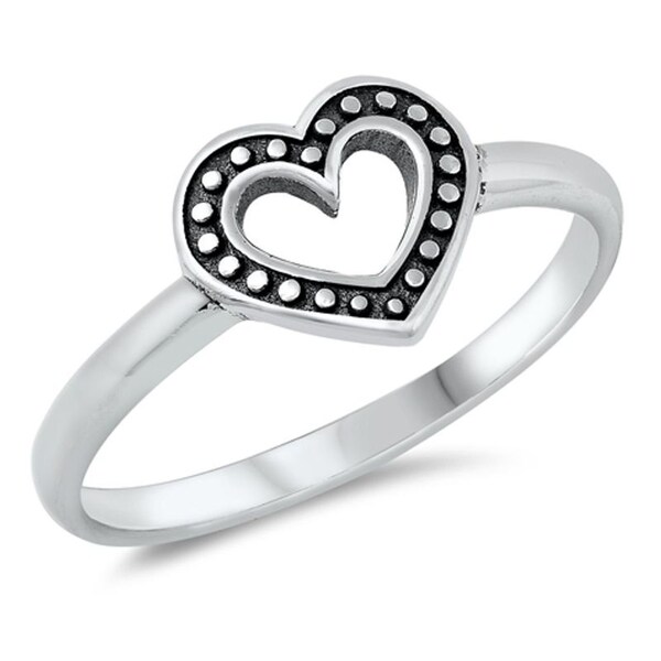 Open Heart Ring - Etsy