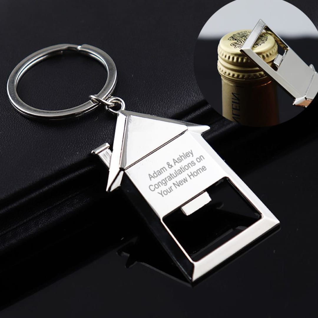 Personalized Custom Engraved Bottle Opener Home Keychain Free Engraving ...