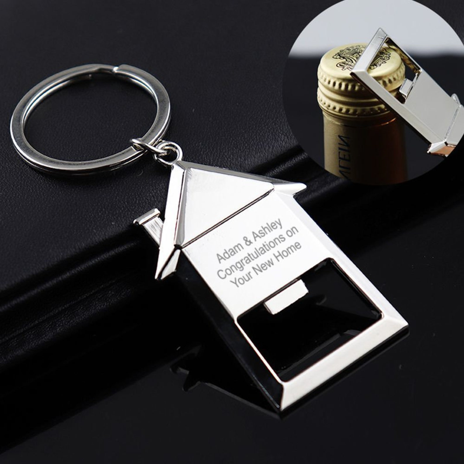 Personalized Custom Engraved Bottle Opener Home Keychain Free | Etsy