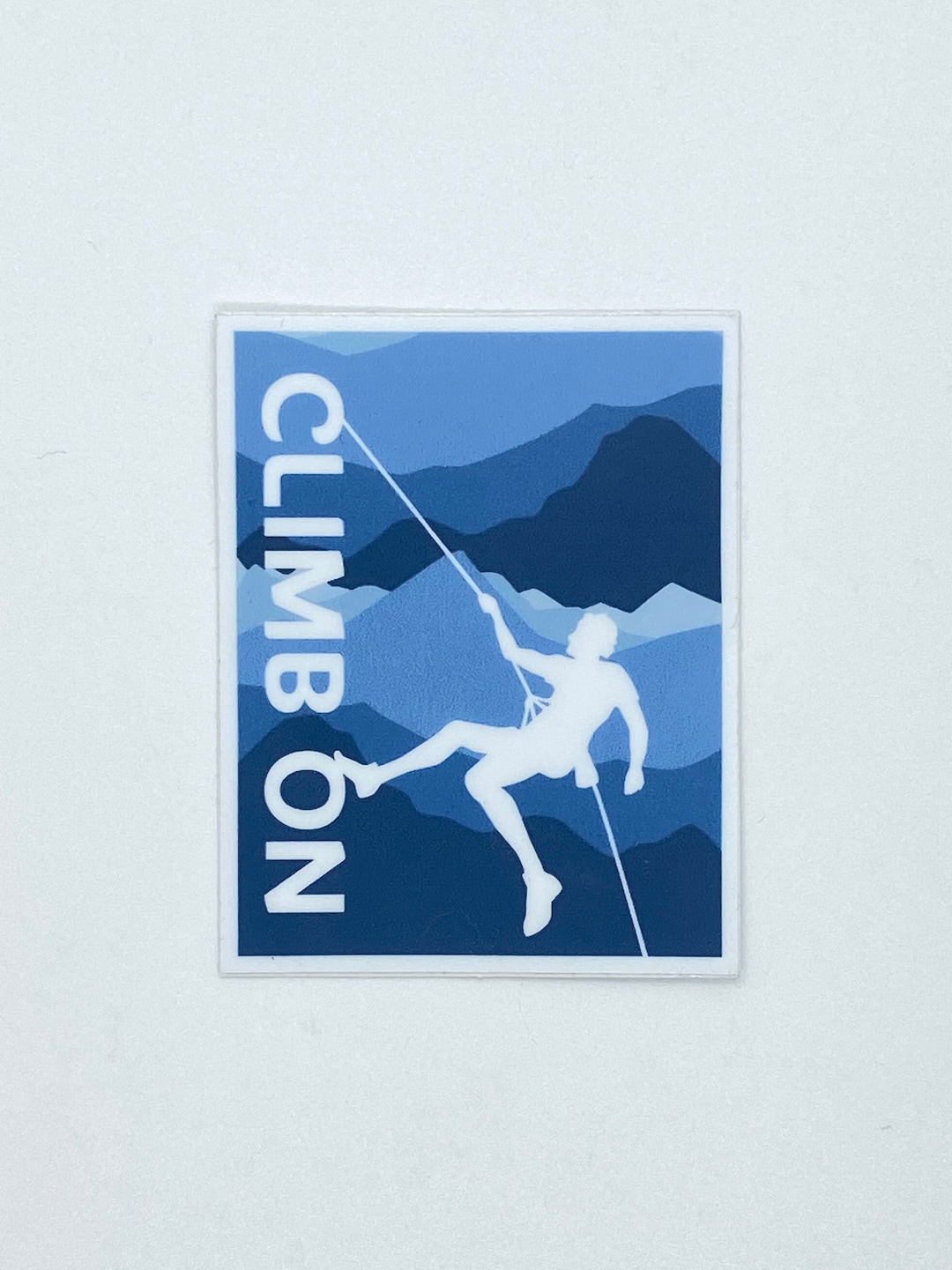 Male Climb on Sticker | Rock Climbing Sticker | Water Bottle Sticker ...