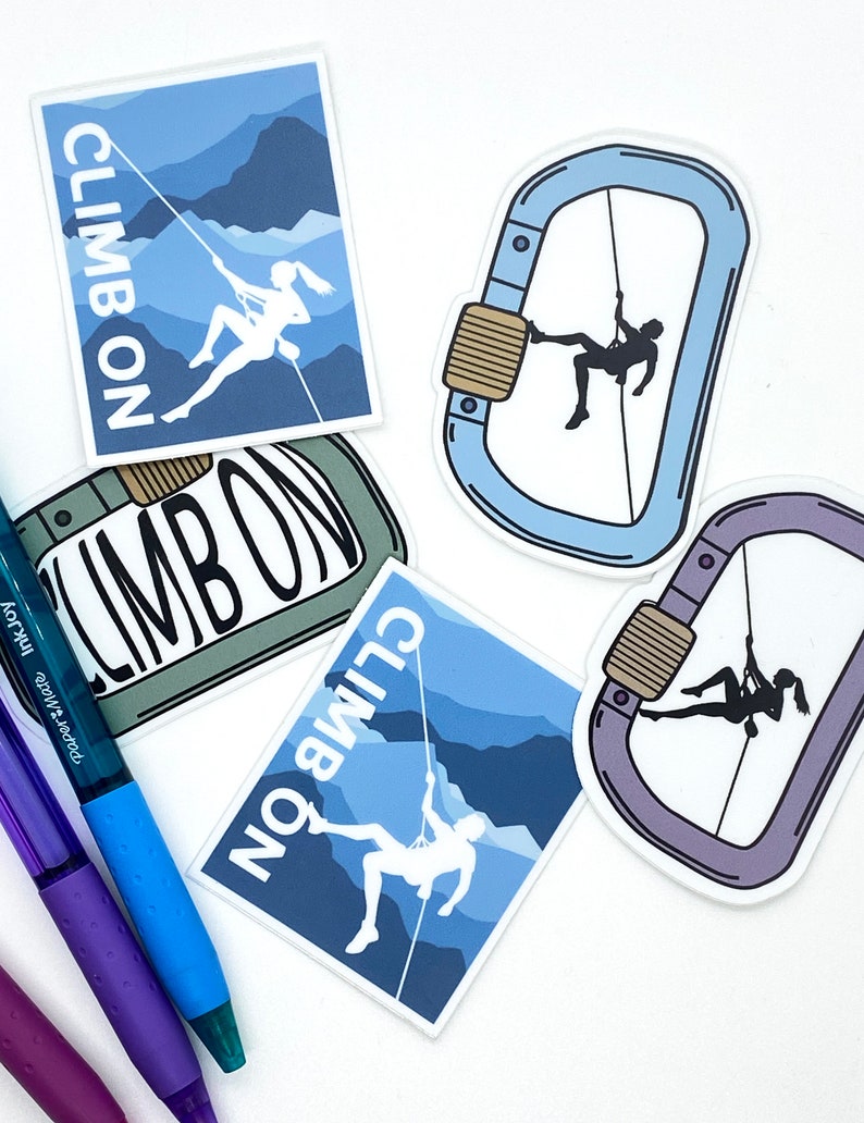 Male Climb on Sticker Rock Climbing Sticker Water Bottle - Etsy