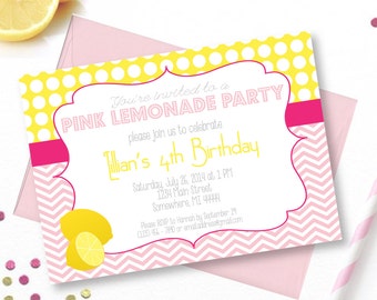 Lemonade Stand Party Invitation / Lemonade Birthday Invitation - Etsy