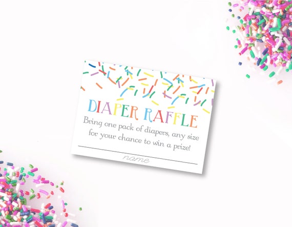 Baby Sprinkle Diaper Raffle, printable Diaper Raffle Ticket, Sprinkle ...