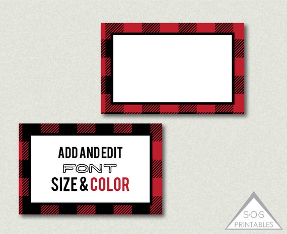 buffalo plaid Christmas Labels, Gift Tags, Printable Christmas Tags ...