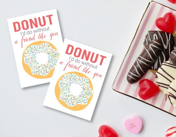 Donut Valentine, Donut I'd Do Printable Valentine, Donut I'd Do without ...