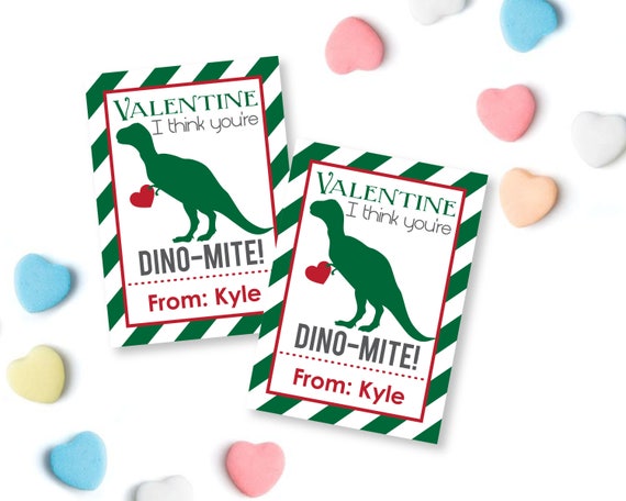 Dinosaur Valentine's, Dino mite Valentine, Printable Valentine, You're ...