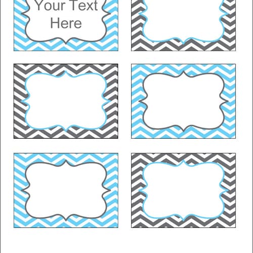 INSTANT DOWNLOAD Blank Blue Stripes Editable Labels Address - Etsy