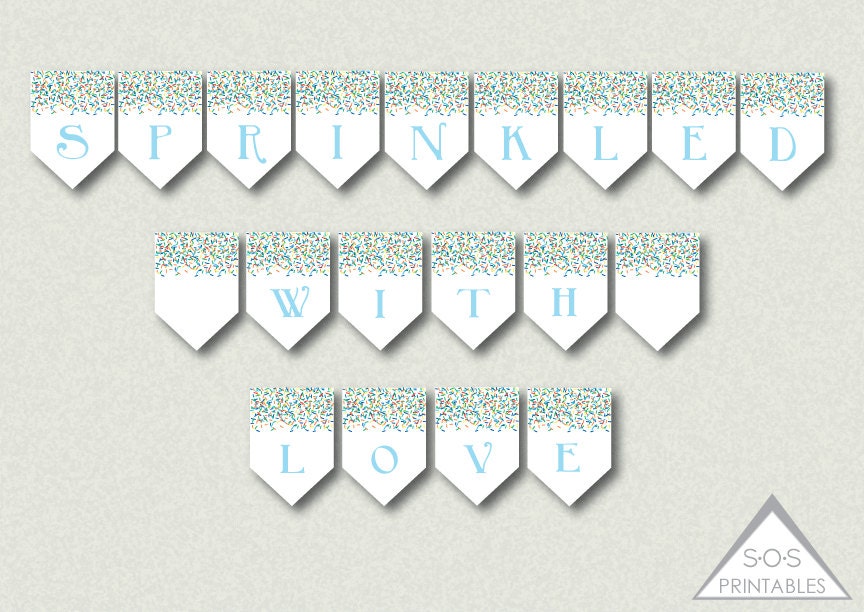 Sprinkle With Love Banner Baby Sprinkle Banner Baby Shower - Etsy