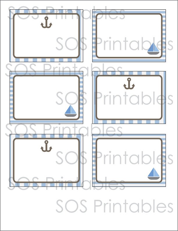 Nautical Labels Nautical Baby Shower Nautical Wedding | Etsy