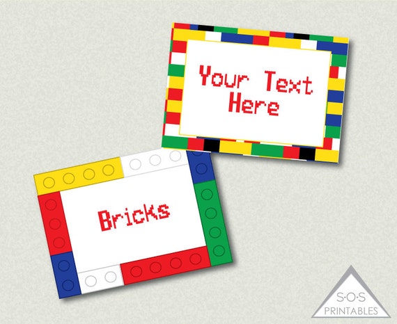 Building Block Labels, Building Block Party, Boys birthday party ...