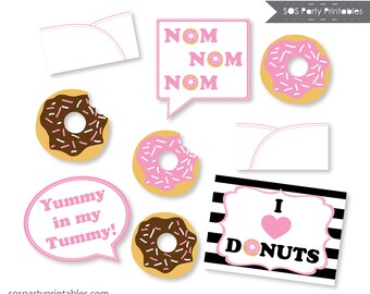 Printable Doughnut Photo Booth Props Doughnuts Photobooth - Etsy UK