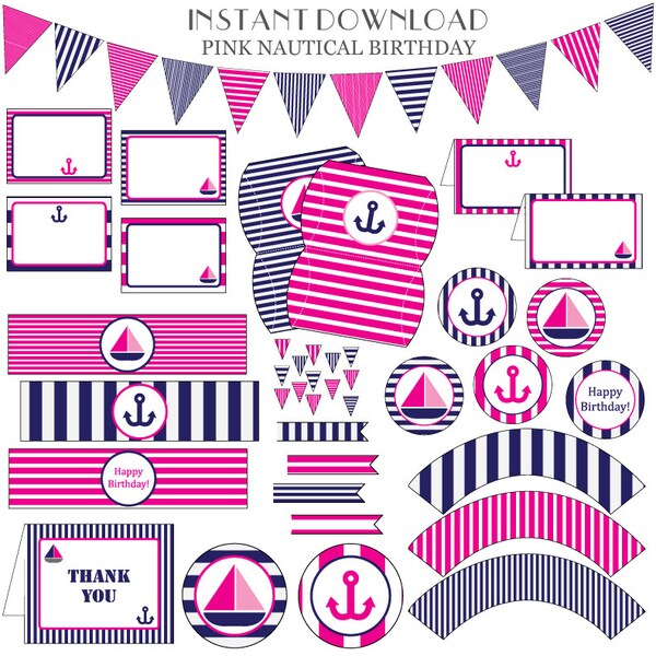 Pink Nautical - Etsy