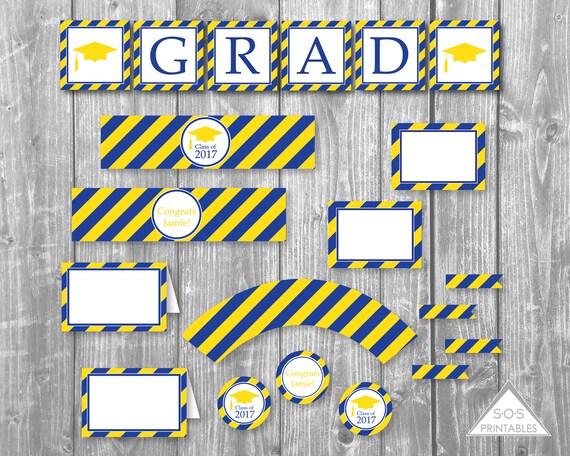 EDITABLE Graduation Party Printables, Grad, Graduation Labels ...