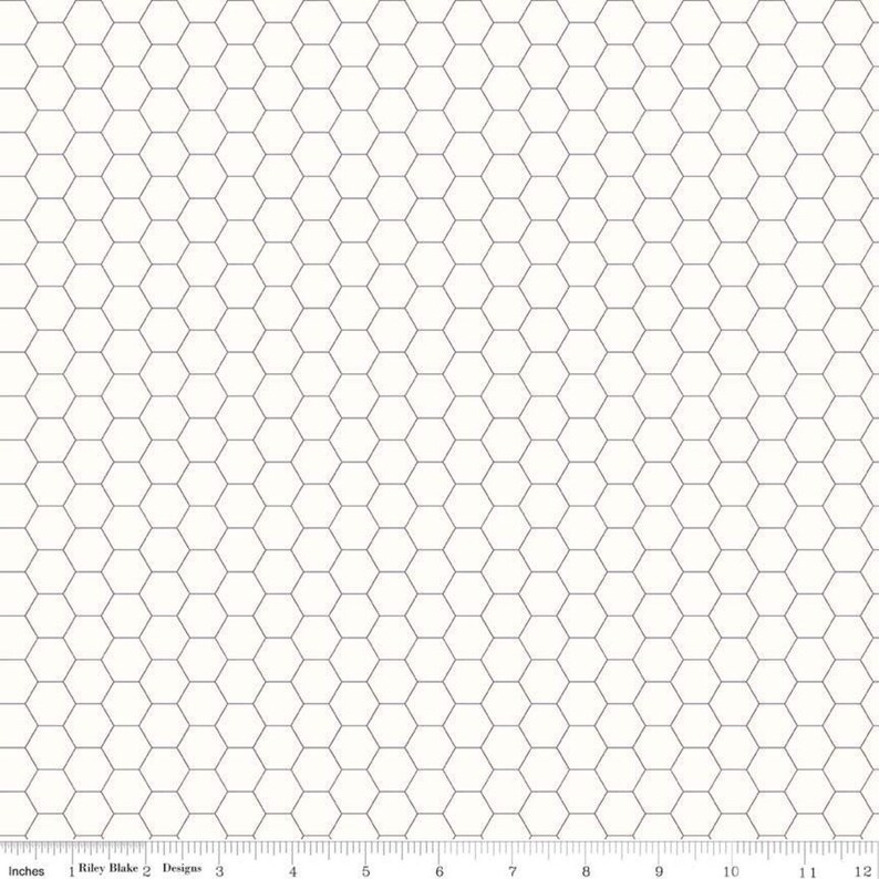 Bee Backgrounds Honeycomb Gray by Lori Holt for Riley Blake - Etsy