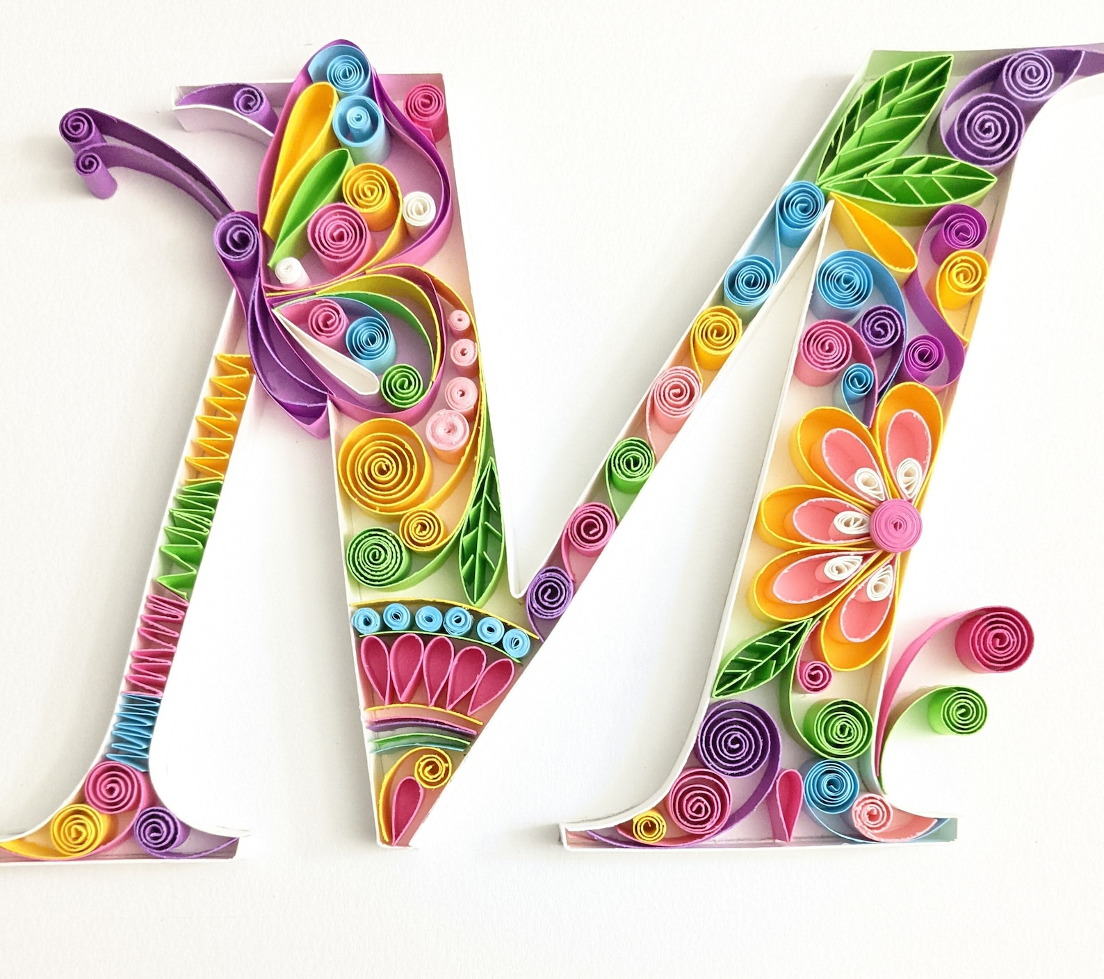 Paper Quilled Letter M Alphabet M Letter M Wall Art Letter | Etsy