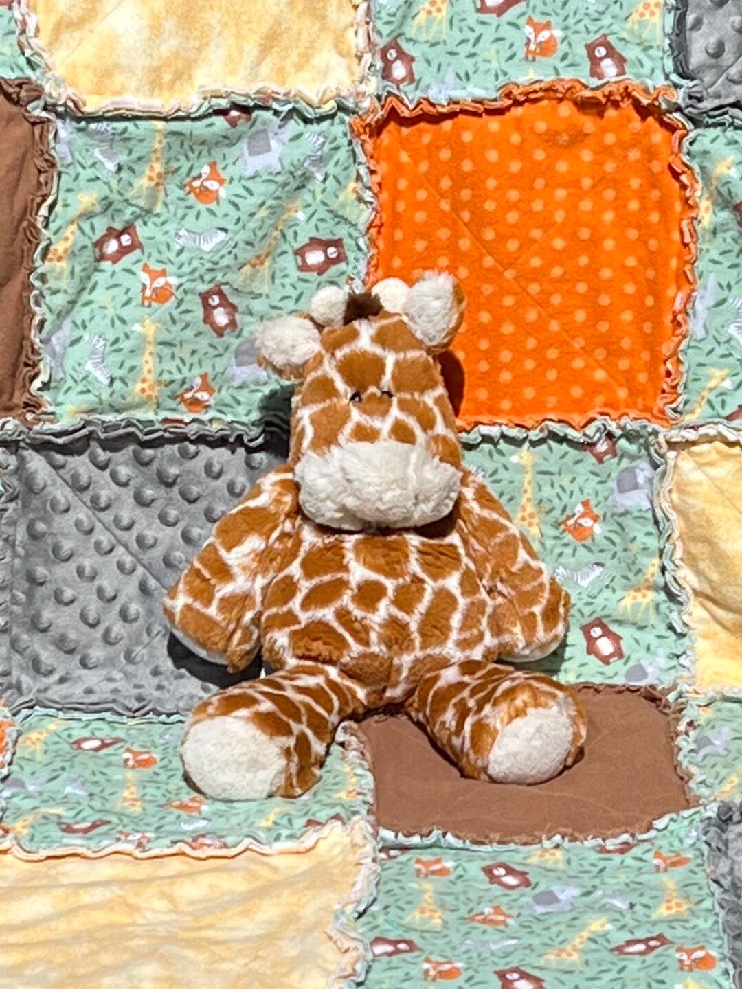 Jungle and Forest Animals Baby Rag Quilt; Animals Baby Rag Quilt; Earth ...