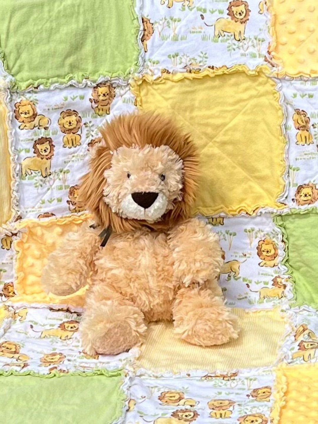 Lil' Lions Baby Rag Quilt Little Lions Baby Rag Quilt - Etsy