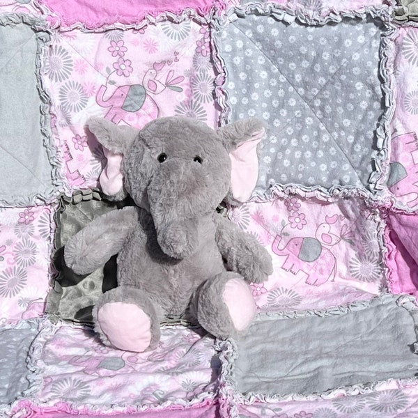 Pink Elephant Quilt - Etsy