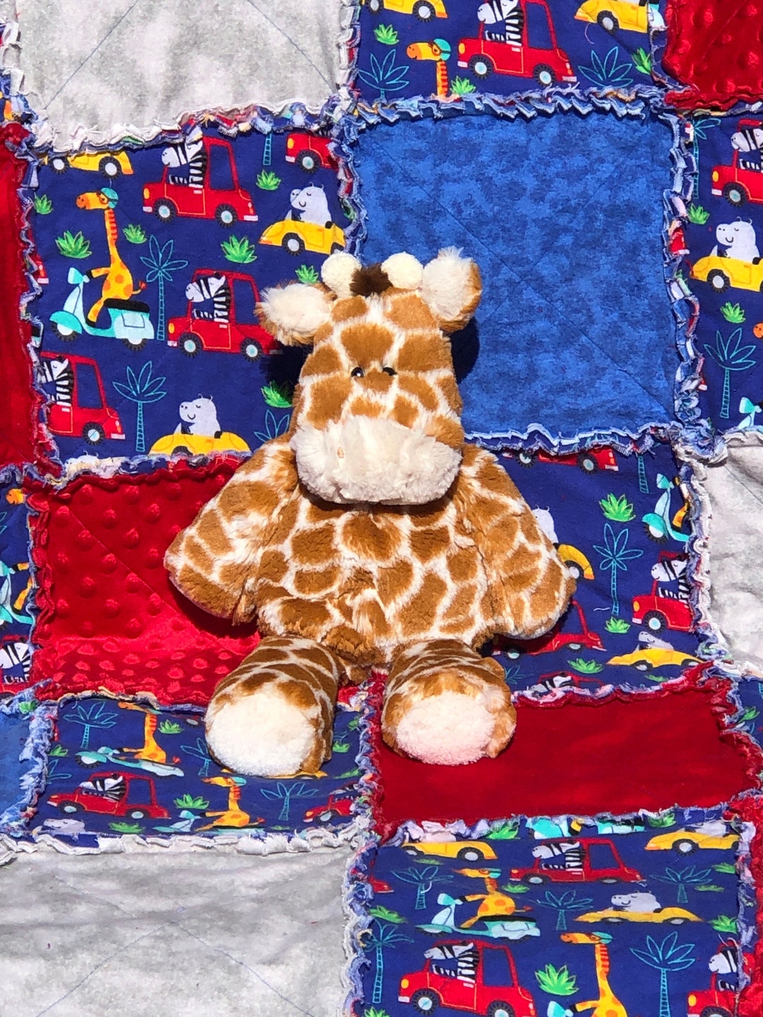 Zoo Races Baby Rag Quilt; Zoo Animal Races Baby Rag Quilt; Jungle ...