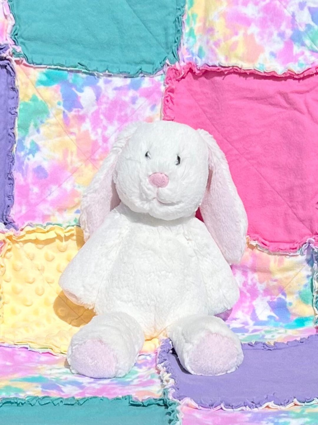 Watercolor Splash Baby Rag Quilt; Colorful Baby Rag Quilt; Pastel Baby ...