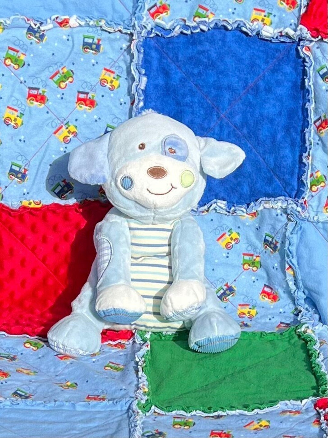 Trains Baby Rag Quilt; Trains Baby Blanket; Trains Flannel Blanket ...