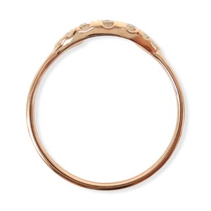 Seven-stones Graduated Round Diamond Ring in 18K Rose Gold 0.24cts T.W ...