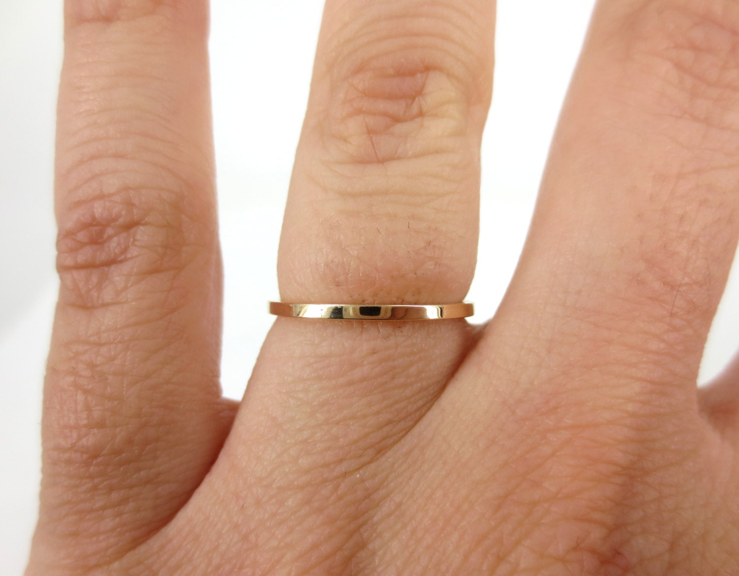 Solid 14k Yellow Gold Wedding Band 1.3mm - Etsy