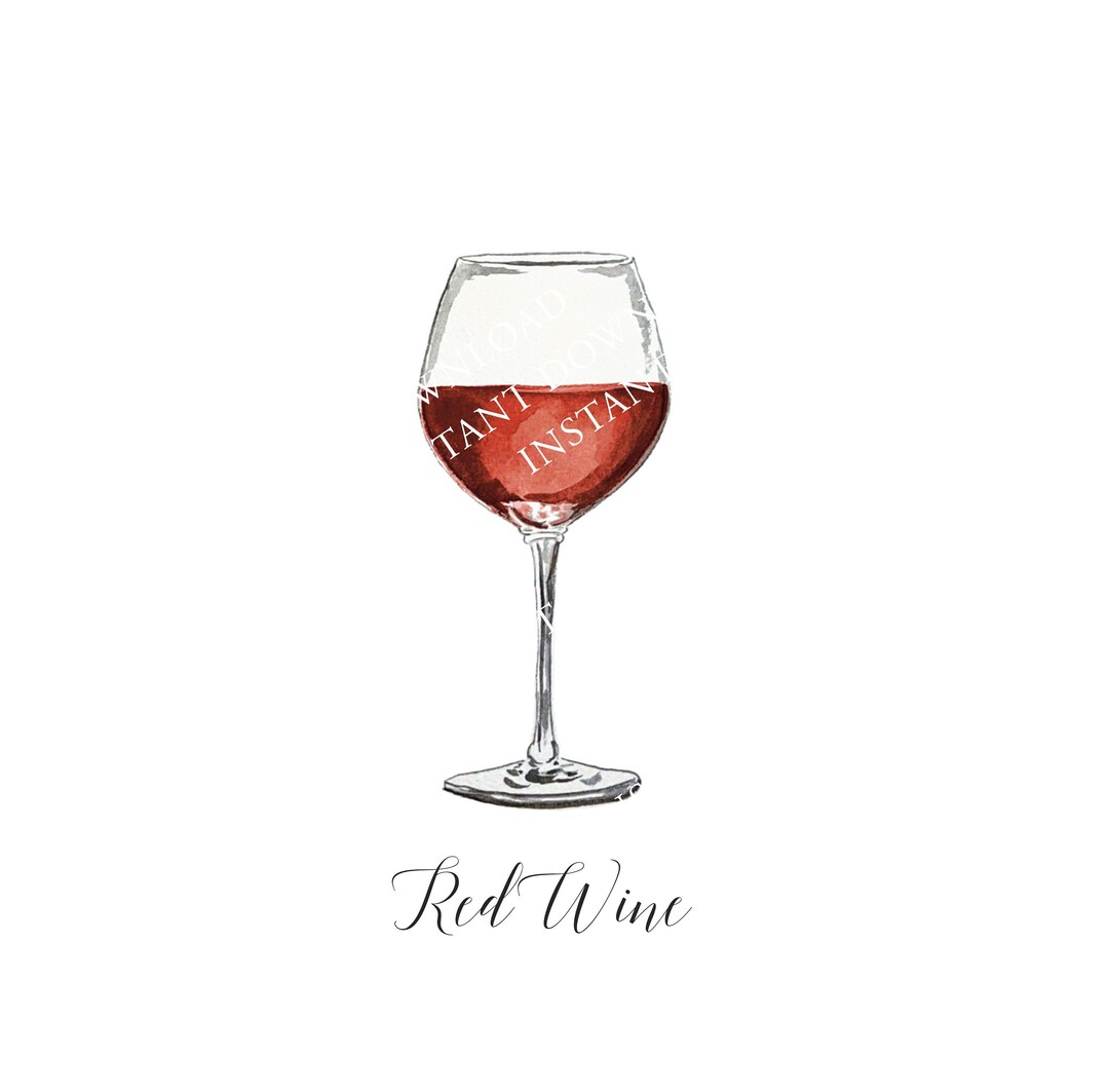 Red Wine Digital Image Digital Download. JPG, PNG Wedding Bar Sign ...