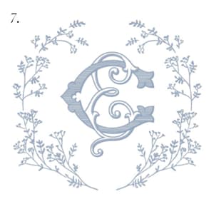 Sketched Monogram Crests, Wedding Crest Monograms, Digital Crest Design ...