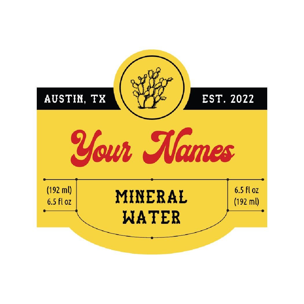 DIY Mini Topo Chico Label Template Mineral Water Label, Bottle Label ...