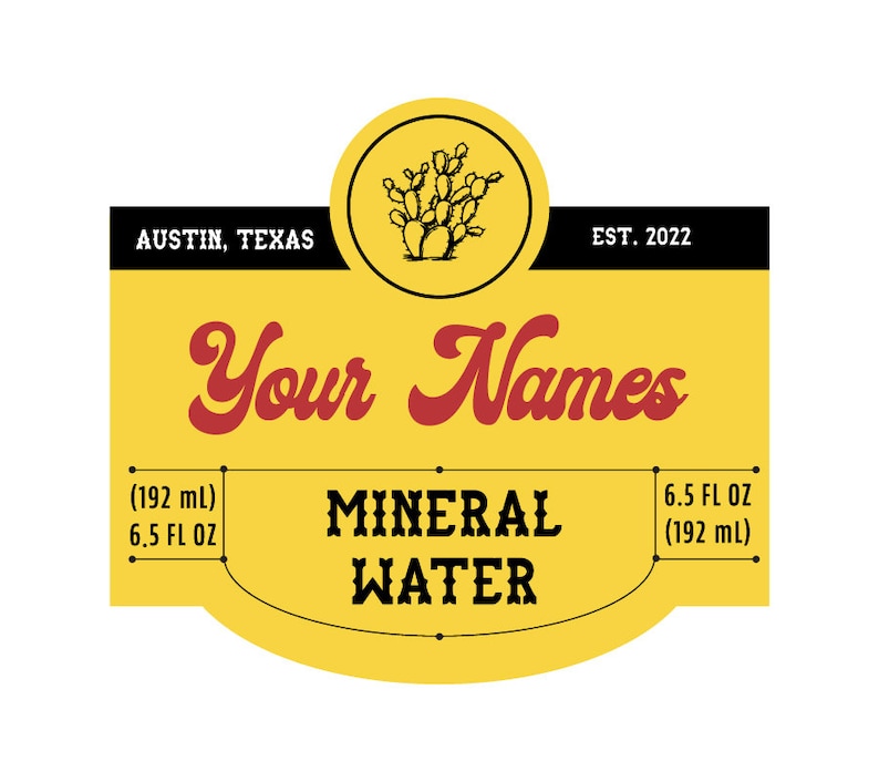 DIY Mini Topo Chico Label Template Mineral Water Label, Bottle Label ...