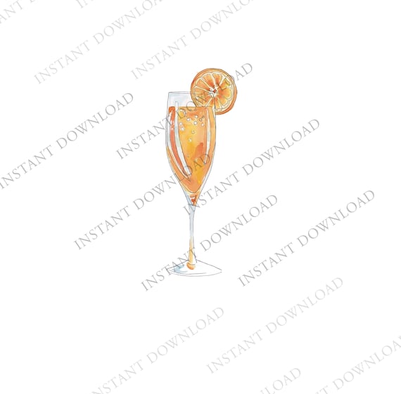Mimosa Drink Drawing