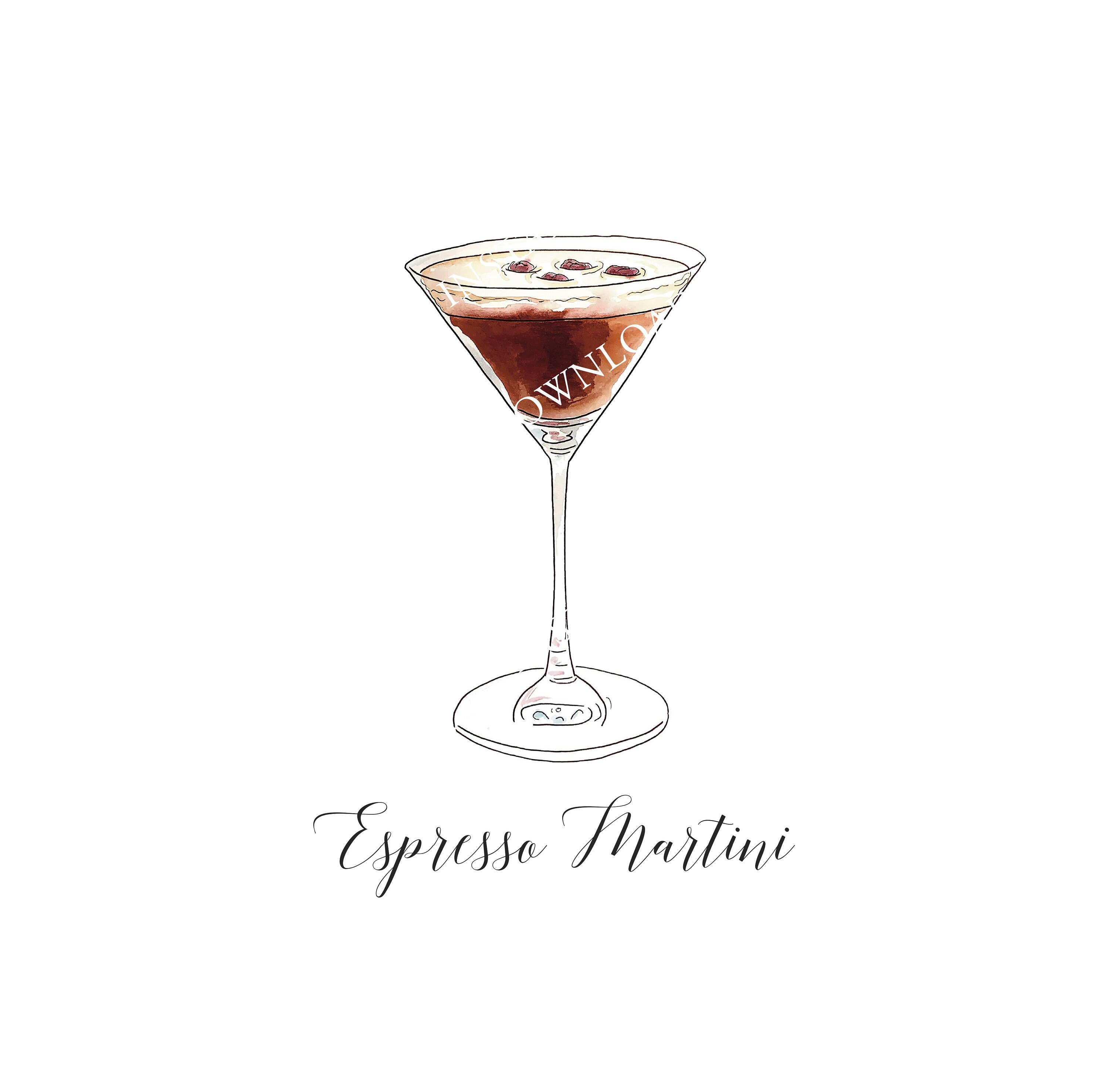 Espresso Martini Digital Image Digital Download. JPG, PNG for Wedding ...
