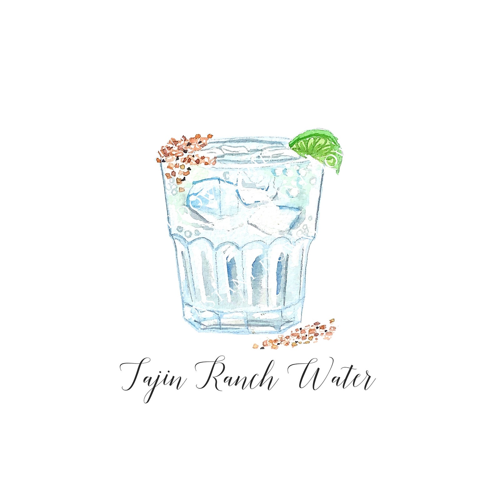 Ranch Water With Tajin Rim Digital Image Digital Download. JPG, PNG for ...