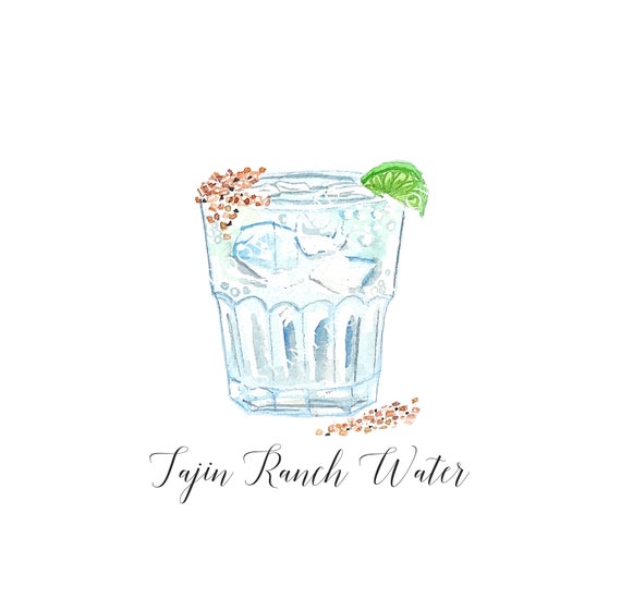 Ranch Water with Tajin Rim Digital Image Digital Download. JPG, PNG for ...
