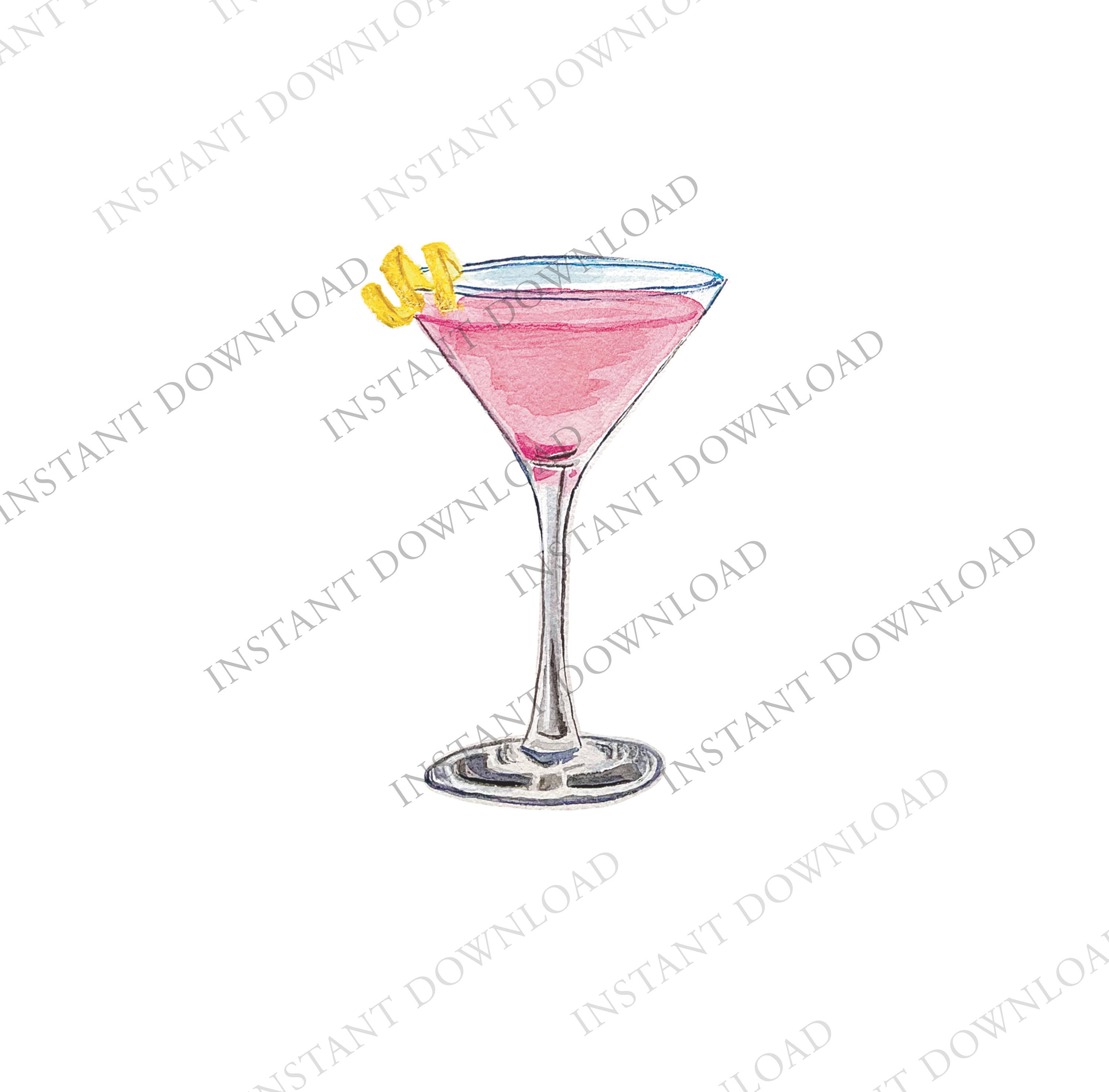 Cosmopolitan Digital Image Digital Download. JPG, PNG for Wedding Bar ...