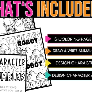 The Wild Robot Movie, Book Companion and Activity Worksheets ...