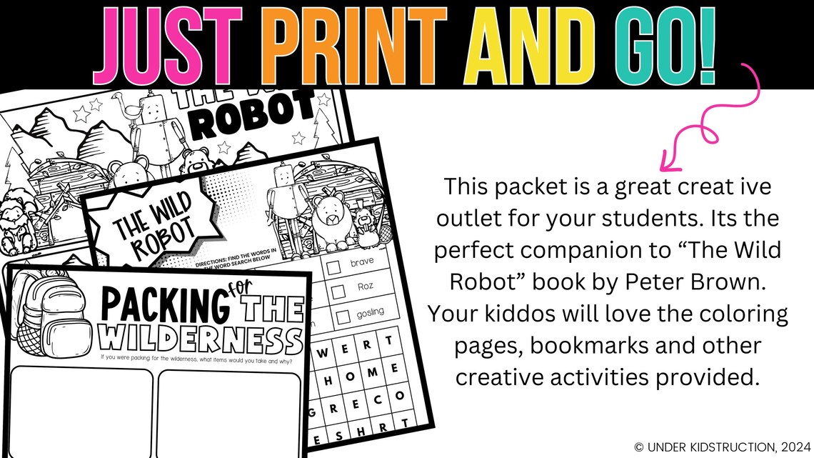 The Wild Robot Movie, Book Companion and Activity Worksheets ...