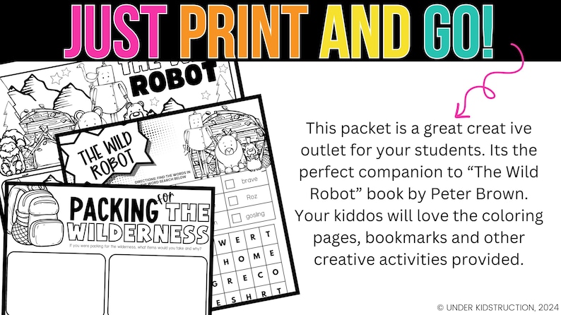 The Wild Robot Movie, Book Companion and Activity Worksheets ...