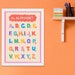 Printable Alphabet Classroom Poster Colorful Abcs for Elementary ...