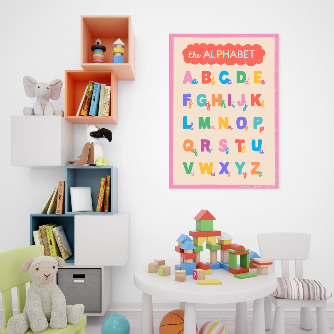 Printable Alphabet Classroom Poster - Colorful Abcs for Elementary ...