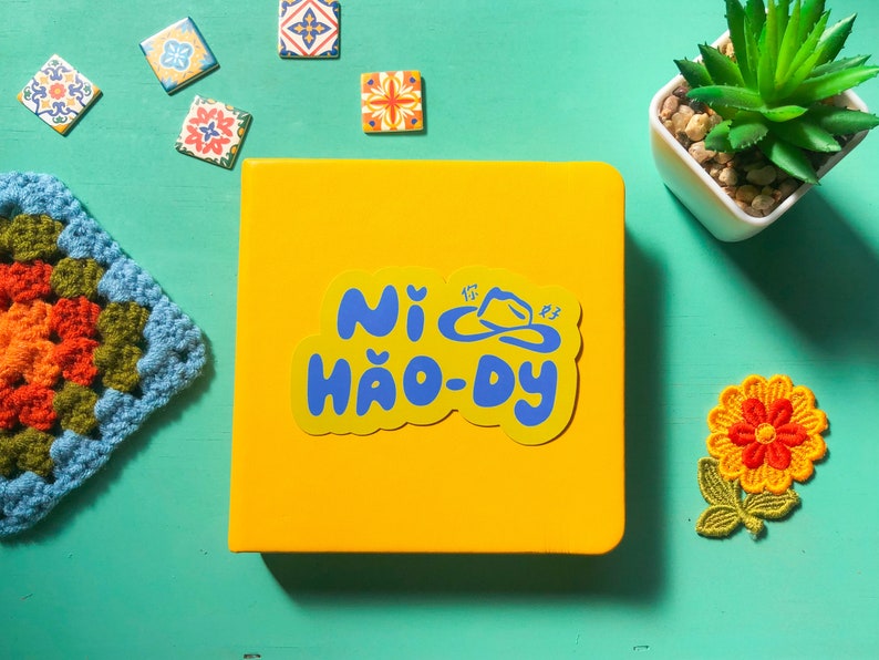 Ni Hao-dy Vinyl Sticker - Mandarin-english Bilingual Pun - Chinese ...