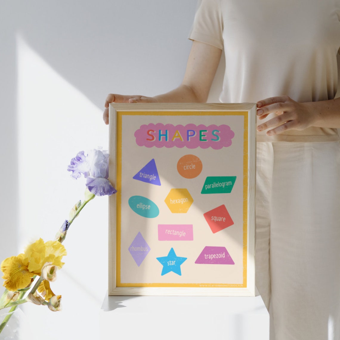 Printable Shapes Classroom Poster Colorful Educational Chart - Etsy
