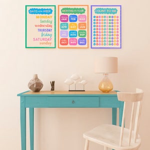 Days of the Week Classroom Poster - Printable Colorful Educational ...