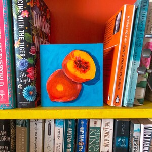 Bright Peaches Original Still Life Painting - Colorful Maximalist Wall ...