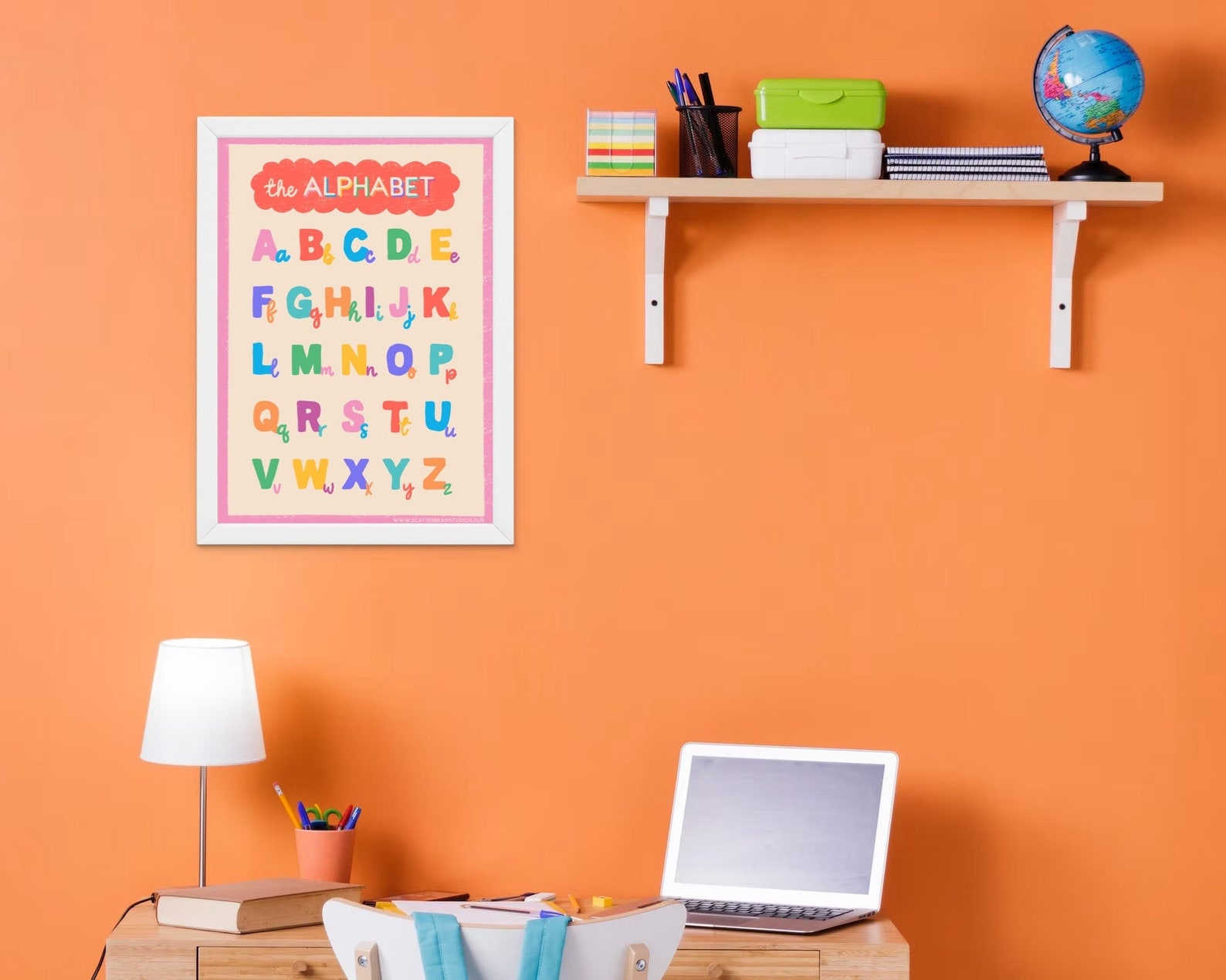 Printable Alphabet Classroom Poster - Colorful Abcs for Elementary ...