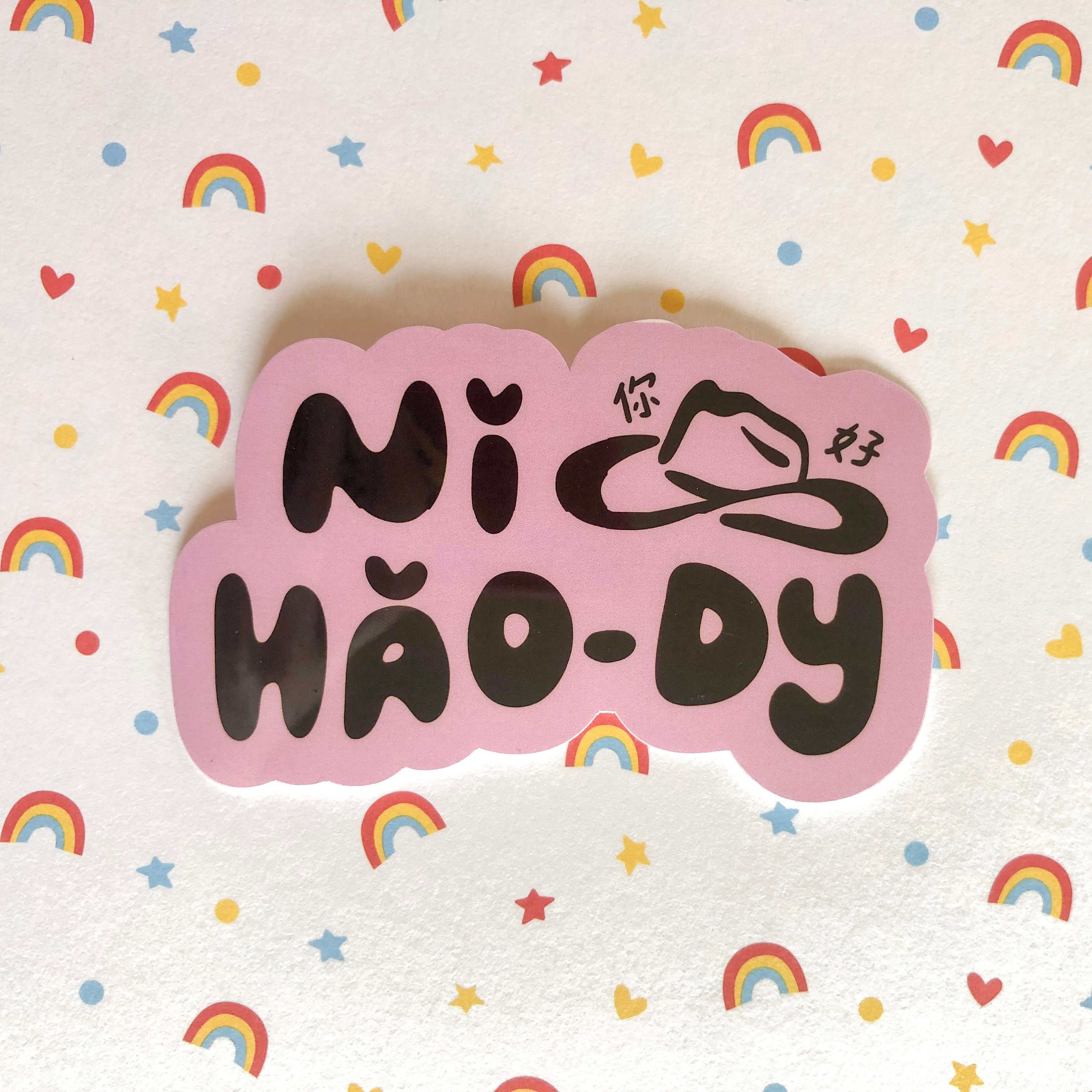 Ni Hao-dy Vinyl Sticker - Mandarin-english Bilingual Pun - Chinese ...